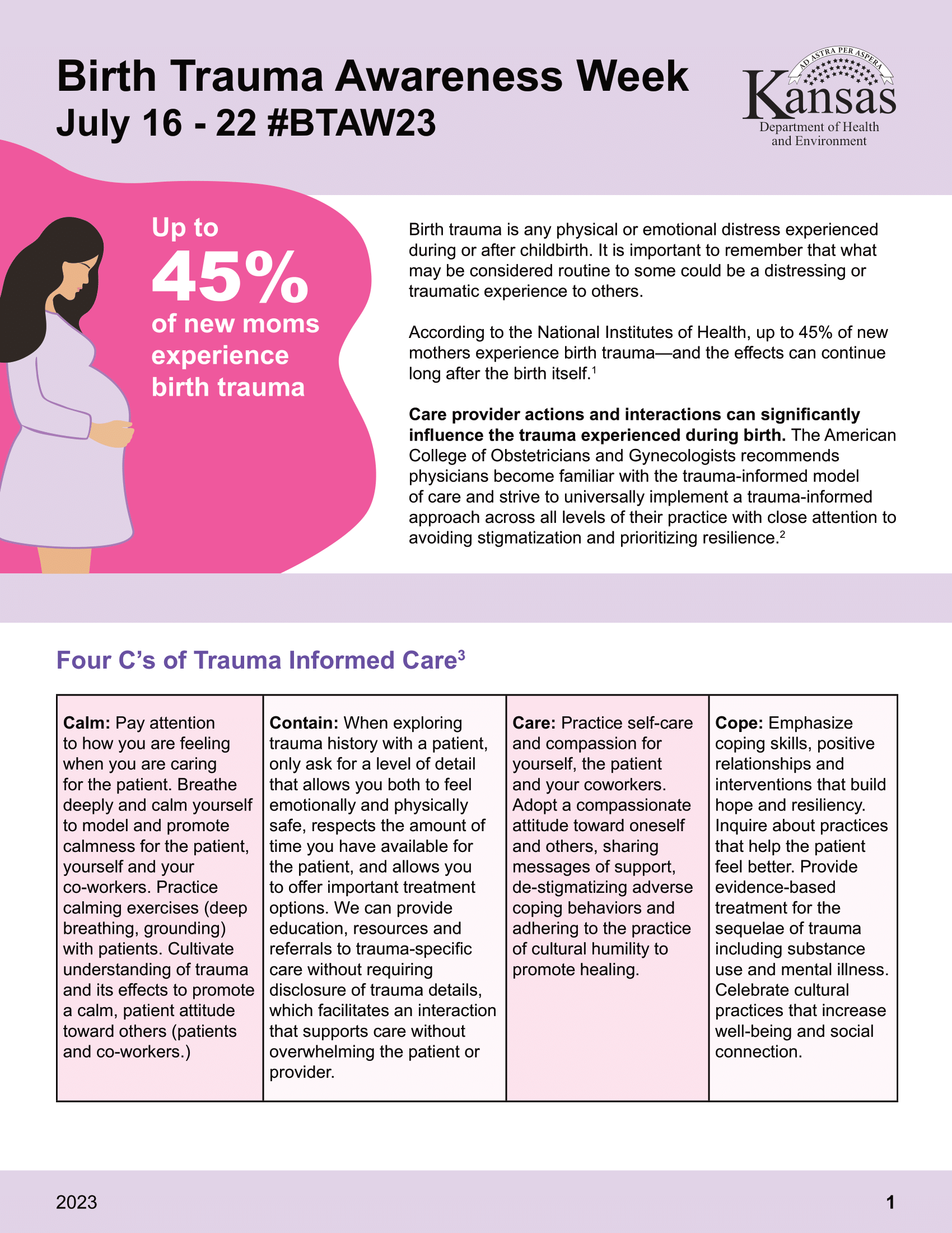 Birth Trauma Awareness Week | KMCH